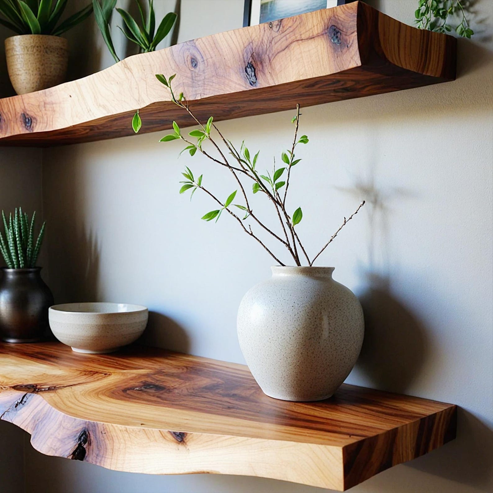 Wooden Display Shelves, Wooden Christmas Gift Shelves, Floating Wooden ...