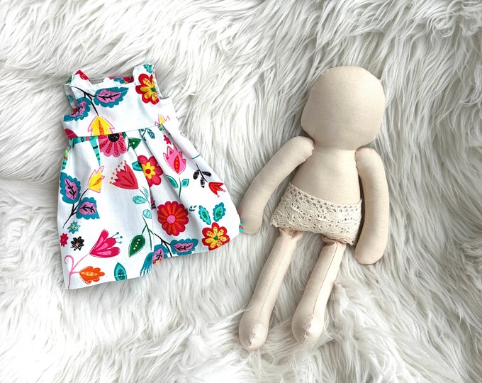 Miniature Flat Quirky Doll Primitive Fabric Scrap Doll Fabric Textile ...