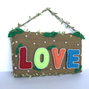 Love Felt Names Love Sign Door Hanger Valentines Gift Ideas Home Living ...