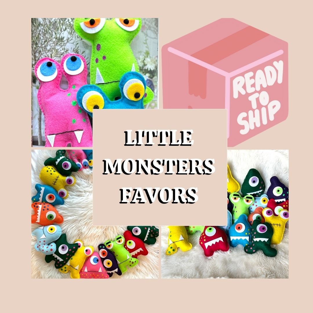 ADOPT A MONSTER Celebrations, Party Favors , Felt Monsters Favors ...