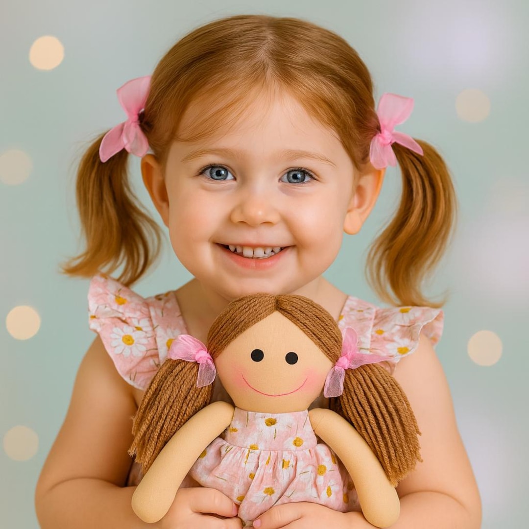 Handmade Rag Doll With Pigtails – My Child Dolls - Gift for Little ...