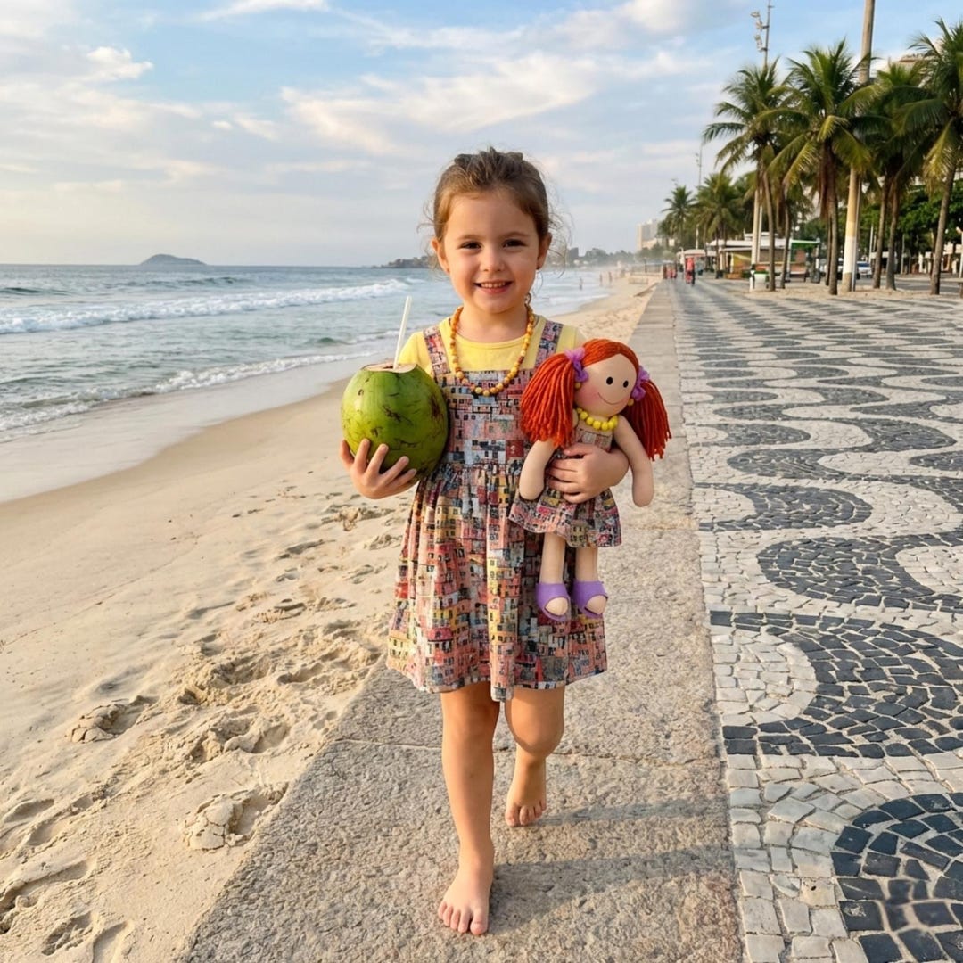 The Girl From Ipanema Copacabana -favela Fabric Doll–valentines Gift My ...