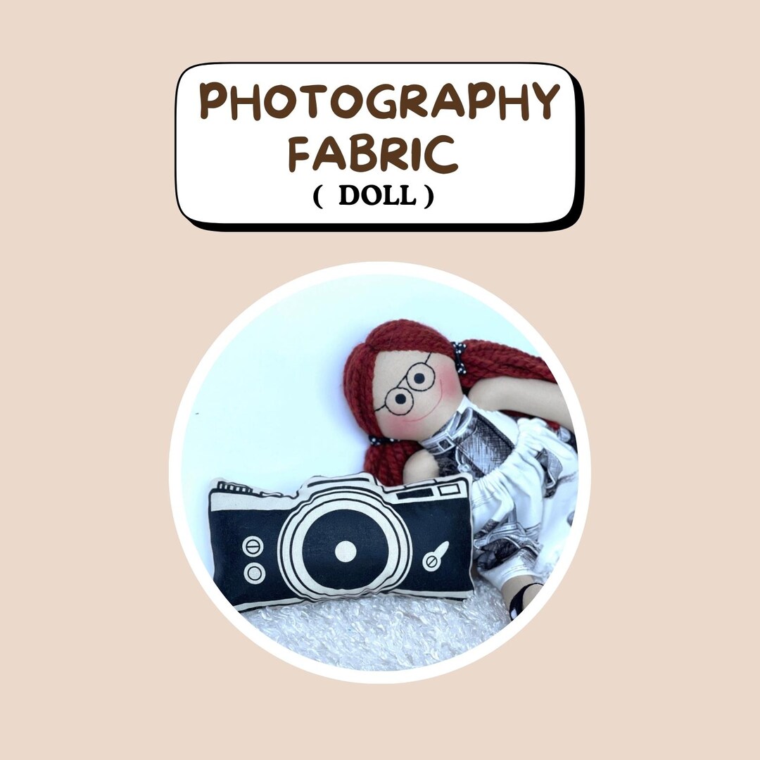 Custom Handmade Photographer Rag Doll – Camera Print Dress - Etsy