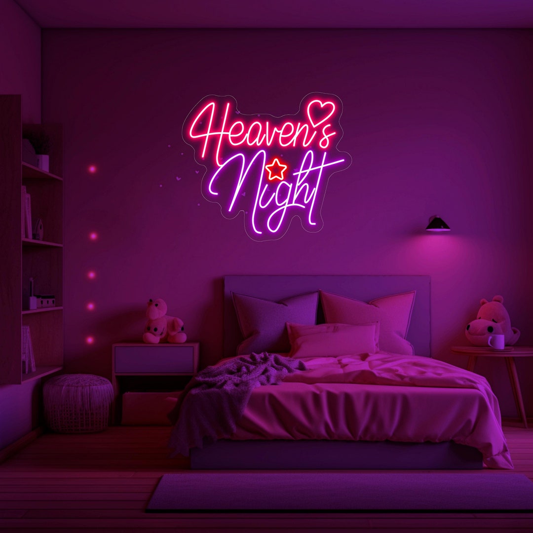 Heavens Night Neon Sign, LED Neon Sign Bedroom, Custom Neon Light Sign ...