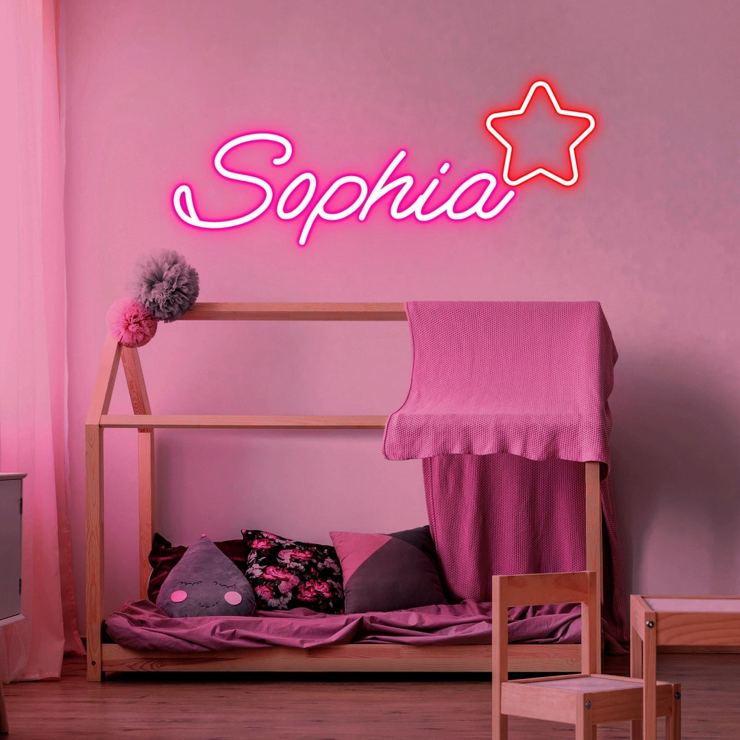 Custom Name Neon Sign, Personalized LED Name Sign for Nursery, Kids ...