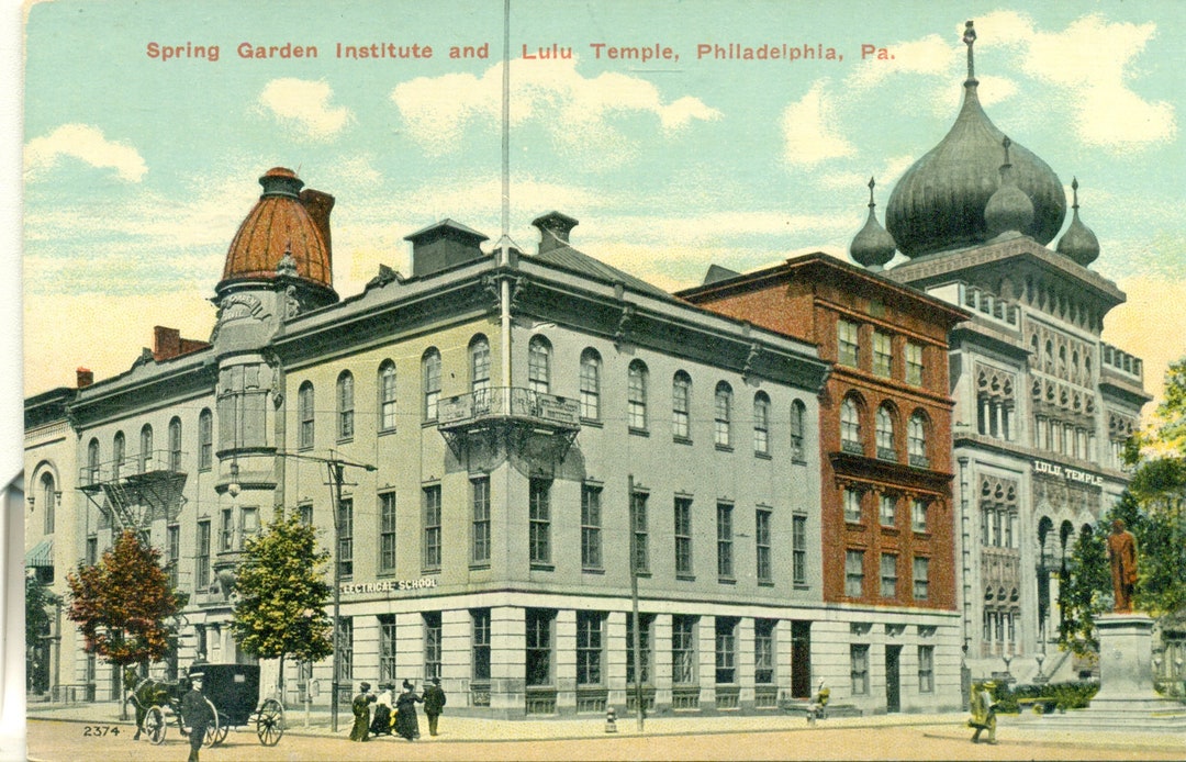 Spring Garden Institute Lulu Temple Philadelphia PA Antique Postcard - Etsy