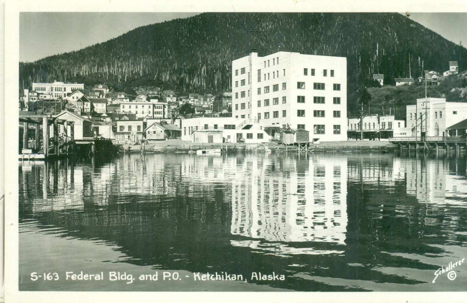 Ketchikan Alaska Federal Building Post Office City Harbor 1940s Vintage ...