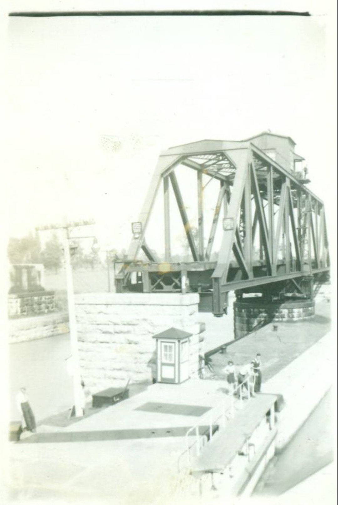 The New Bridge 1920s Railroad Trestle Bridge Over Water Under ...