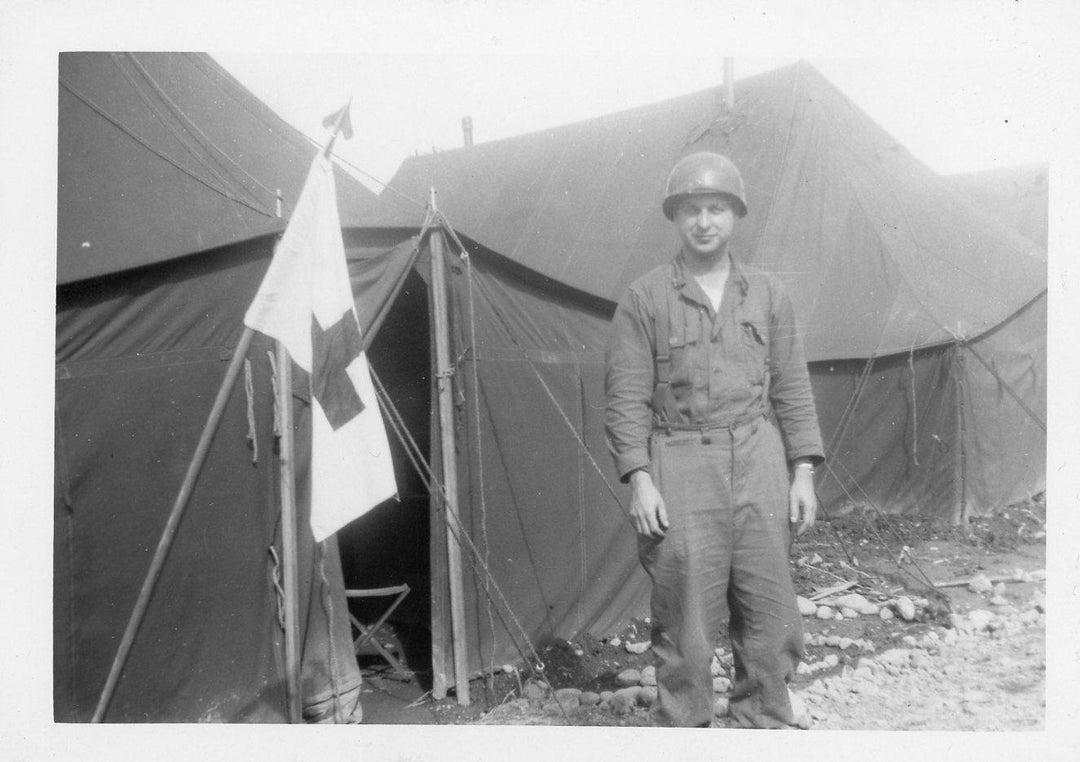 1950s Alaska Army Base Medical Doctor Red Cross Flag Tent City Soldier ...