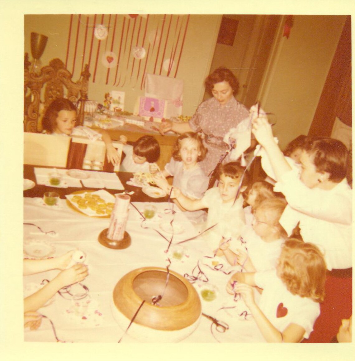 1960s Kids Making Ribbon Crafts at Party Valentine Birthday - Etsy