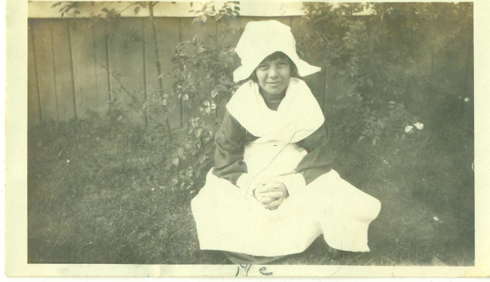 1920s Girl in Costume Milkmaid Bonnet Hat 20s Photograph Black - Etsy