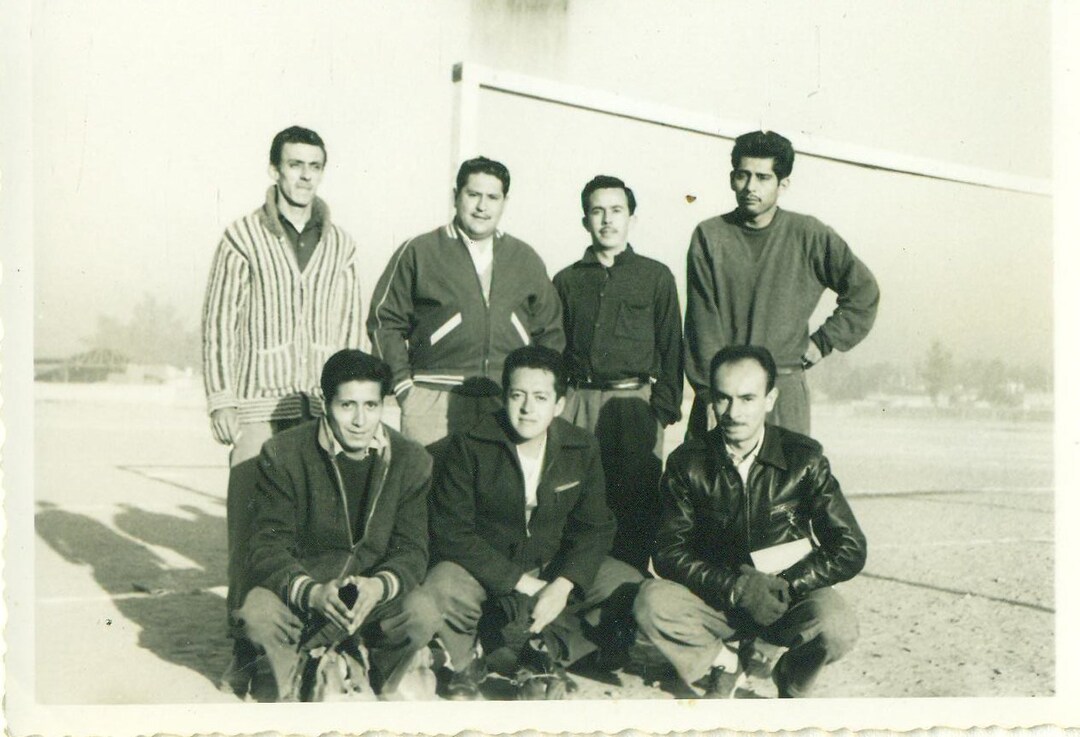 1950s Spanish Men With Soccer Goal Field Winter Coats 50s Vintage ...