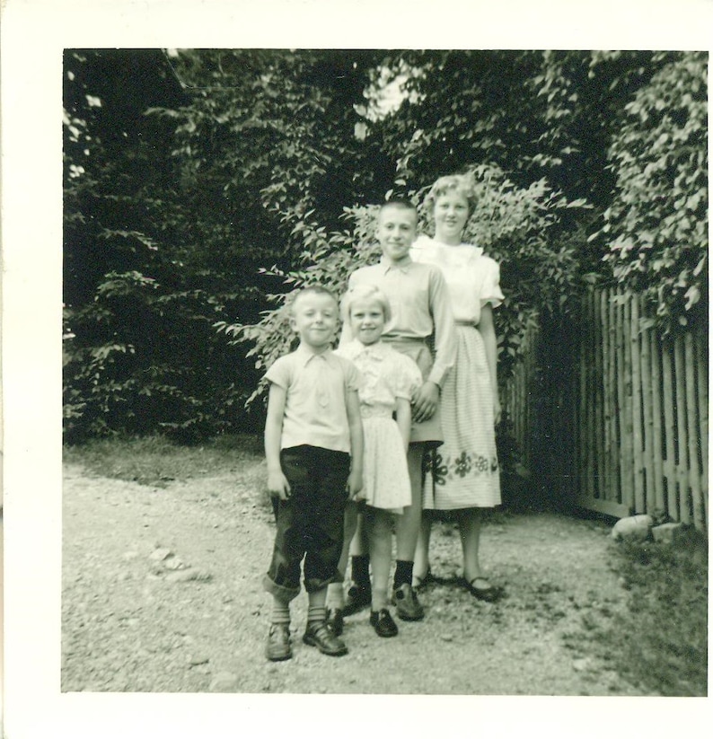1950s Little Big Siblings Kids Brothers Sisters 50s Vintage Photograph ...