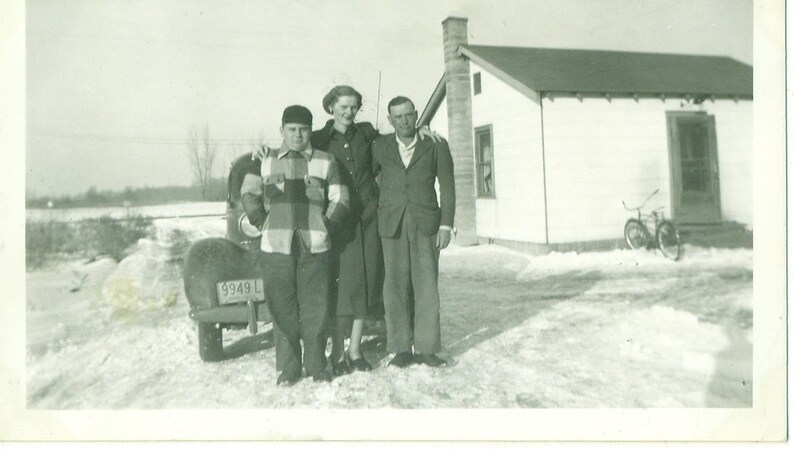 1940s Ohio Midwestern Family Parents Son Winter Plaid Wool Coat Snow ...