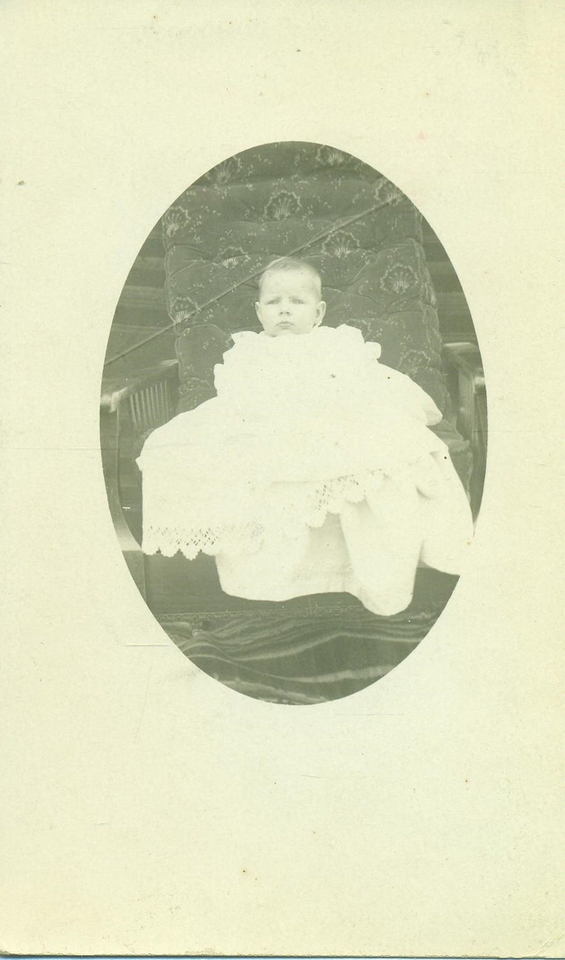 1909 Baby Girl in Giant White Dress RPPC Real Photo Postcard | Etsy