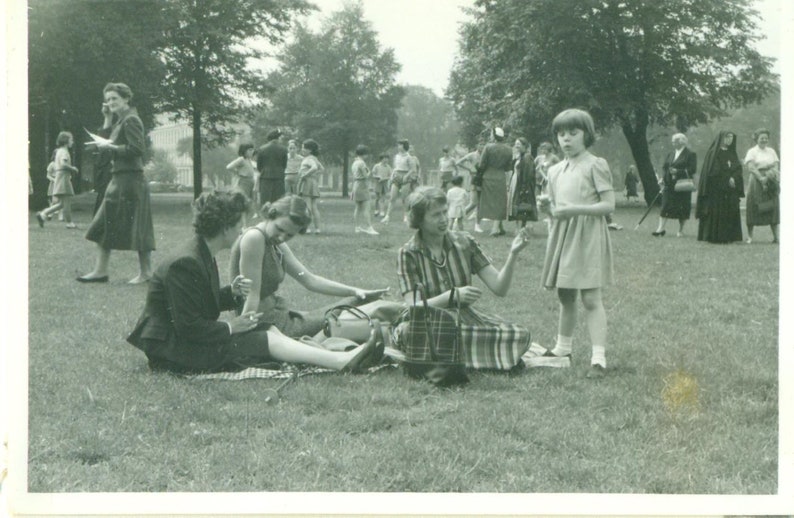 1950s England May Day School Kids Outdoor Games Teachers on Blanket 50s ...