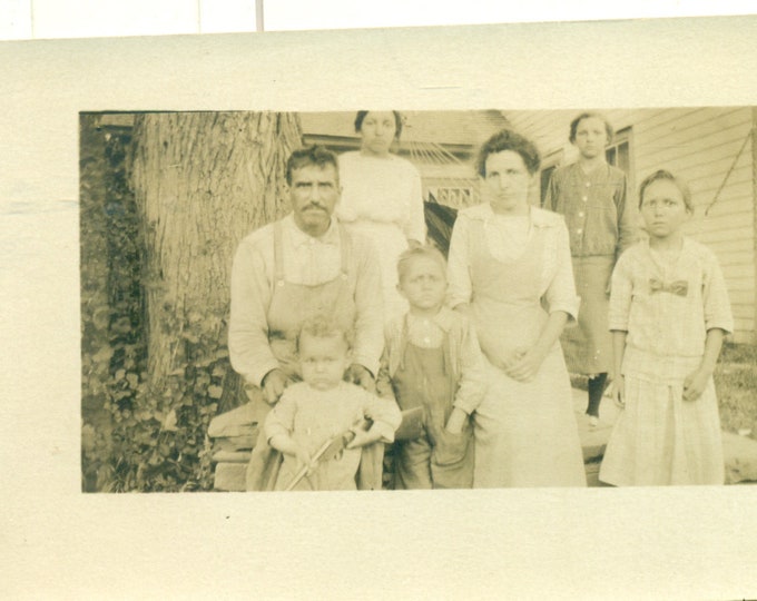 The Baby is Holding a Shotgun Mom Sister Look Scared Proud Dad 1910s ...