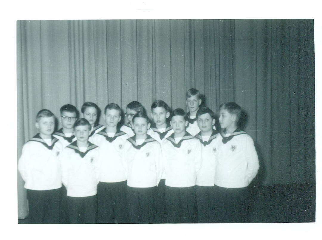 1940s School Boys in Sailor Uniforms Navy WW2 School Calss 40s Vintage ...