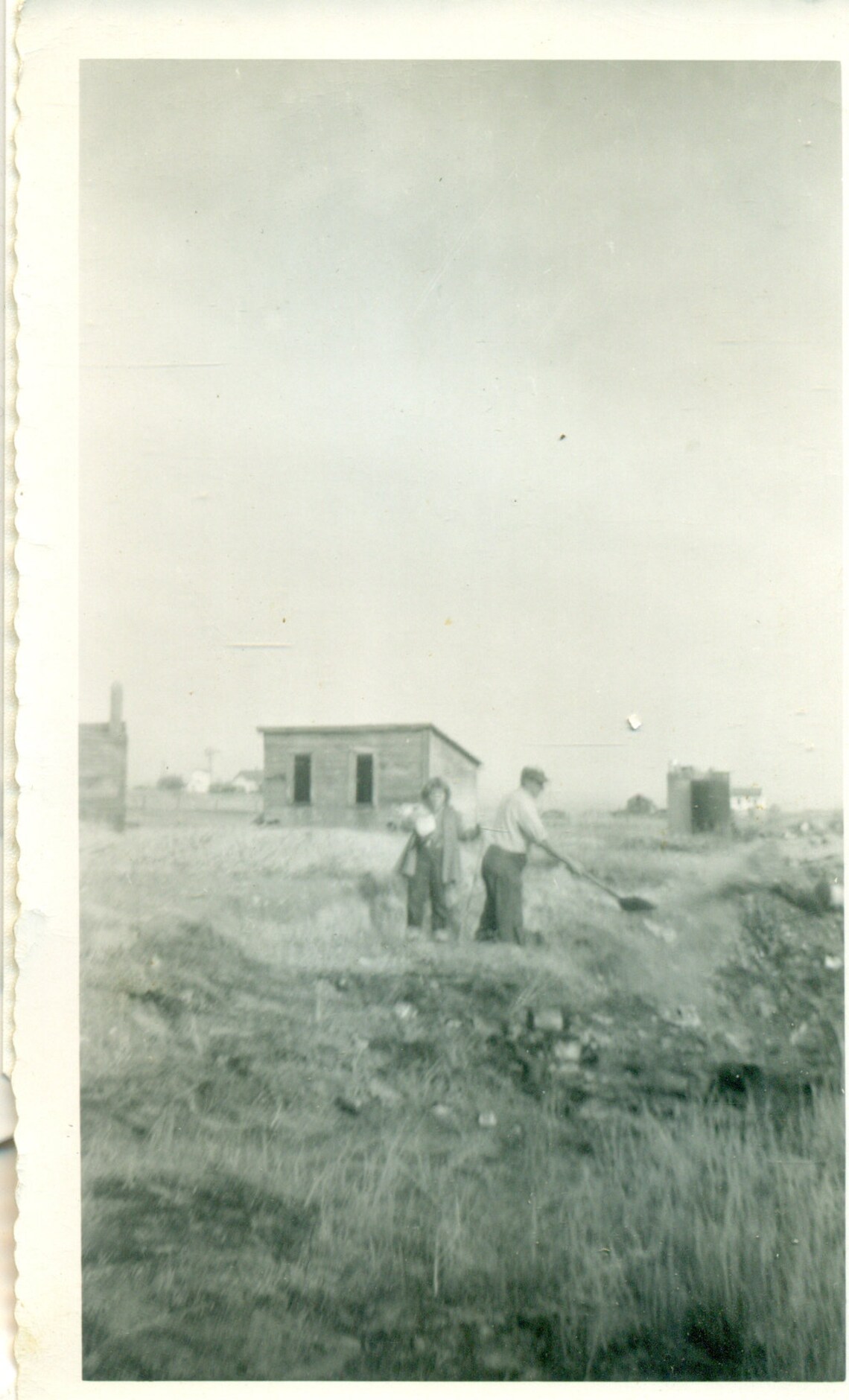 Farmer Shoveling Shovel Dirt Midwestern Man 1950s Photo Black - Etsy