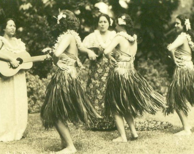 Hula Dancers Hawaii Vintage RPPC Real Photo Poscard Hawaiian - Etsy