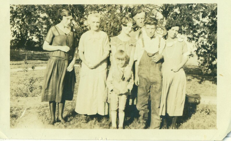 1920s Farm Family Group Picture Overalls Boys Women Dress Men Kids 20s ...