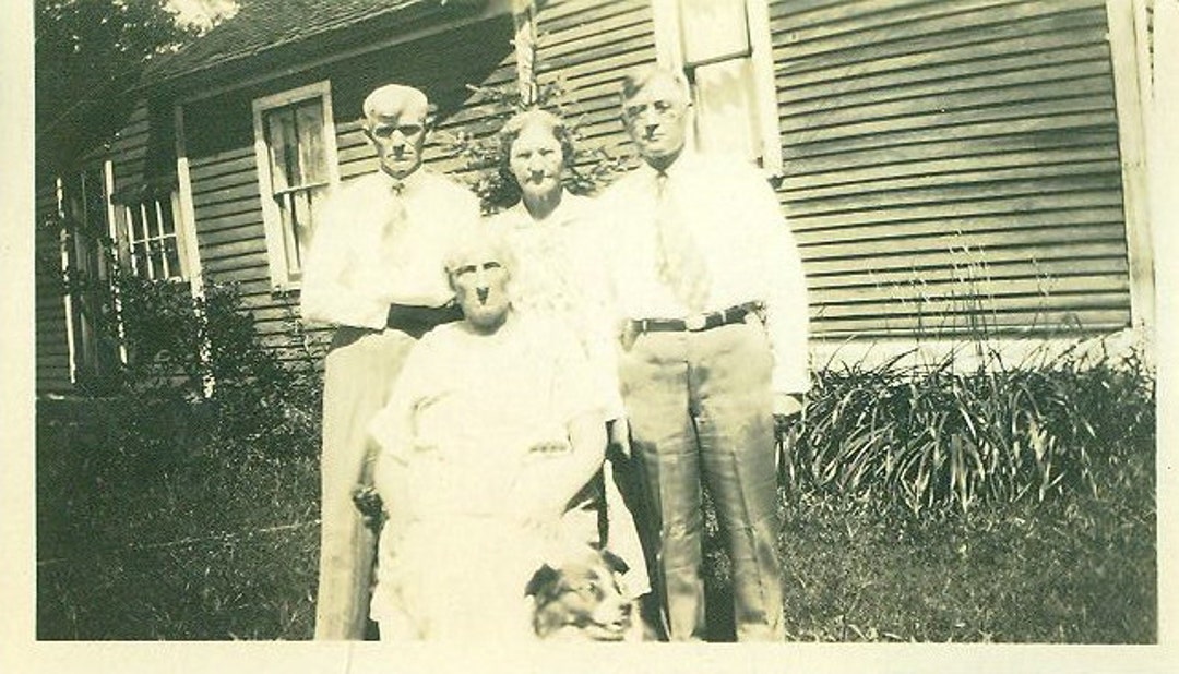 Vintage 1930s Depression Era Farm Elderly Farmers Family Photo Men ...