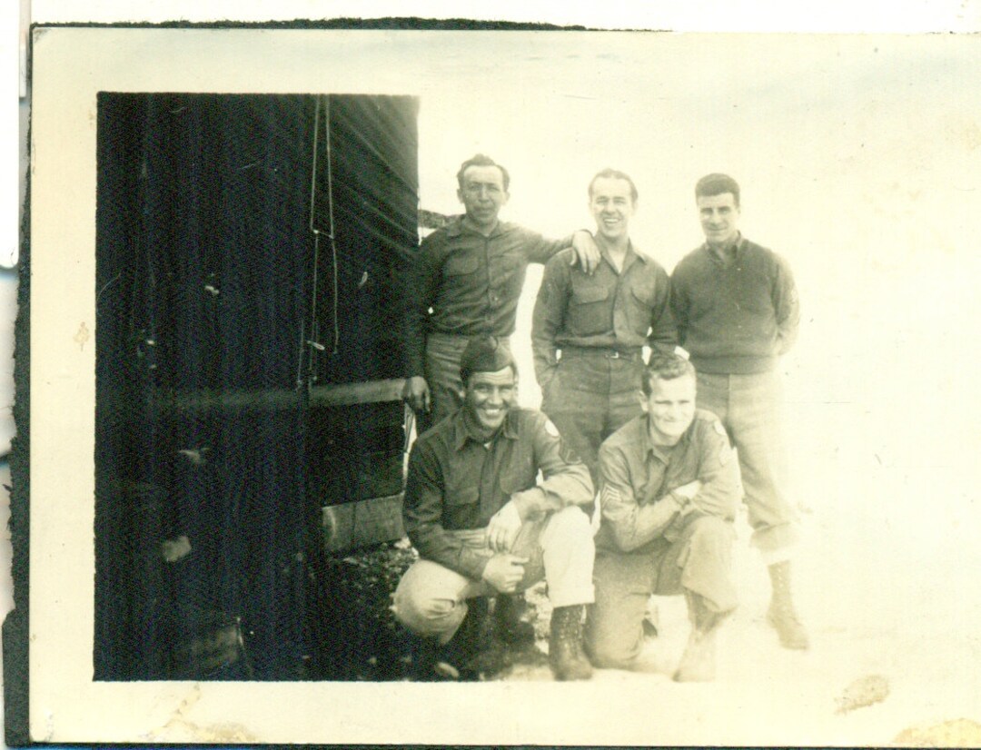 Alaska WW2 Soldiers Group Photo Next to Truck Spring Snow 1940s Vintage ...