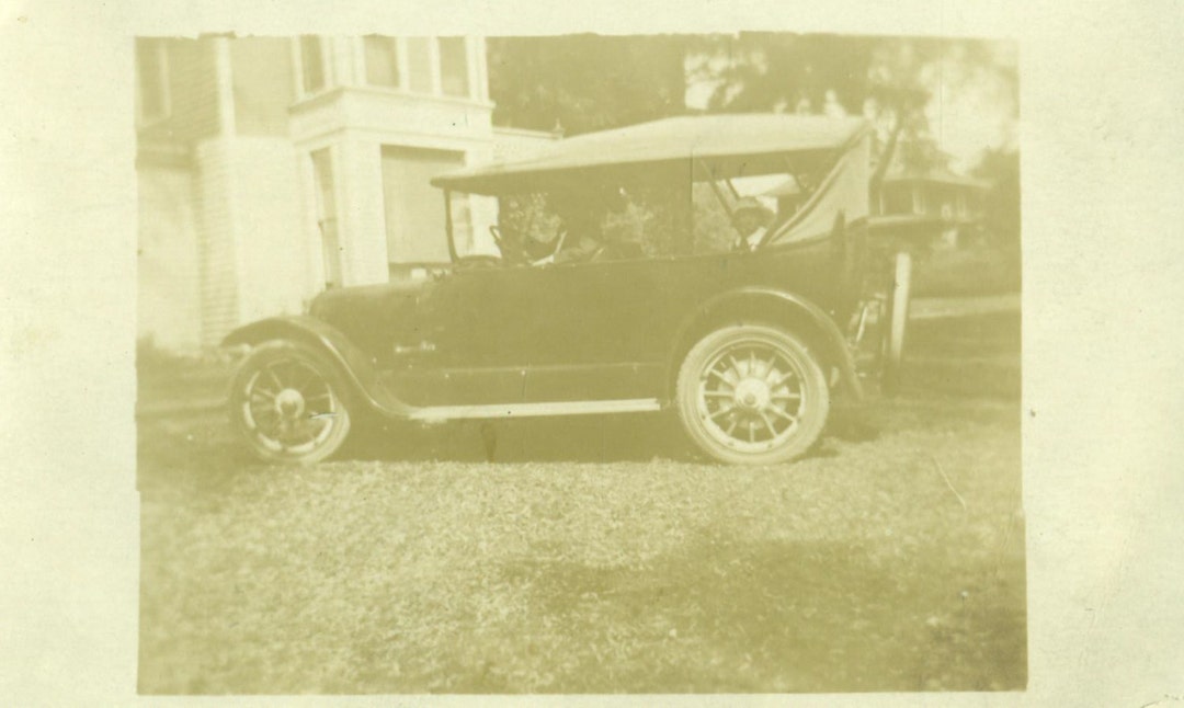 1920s RPPC Showing off the New Car Driver Passenger Real Photo Postcard ...
