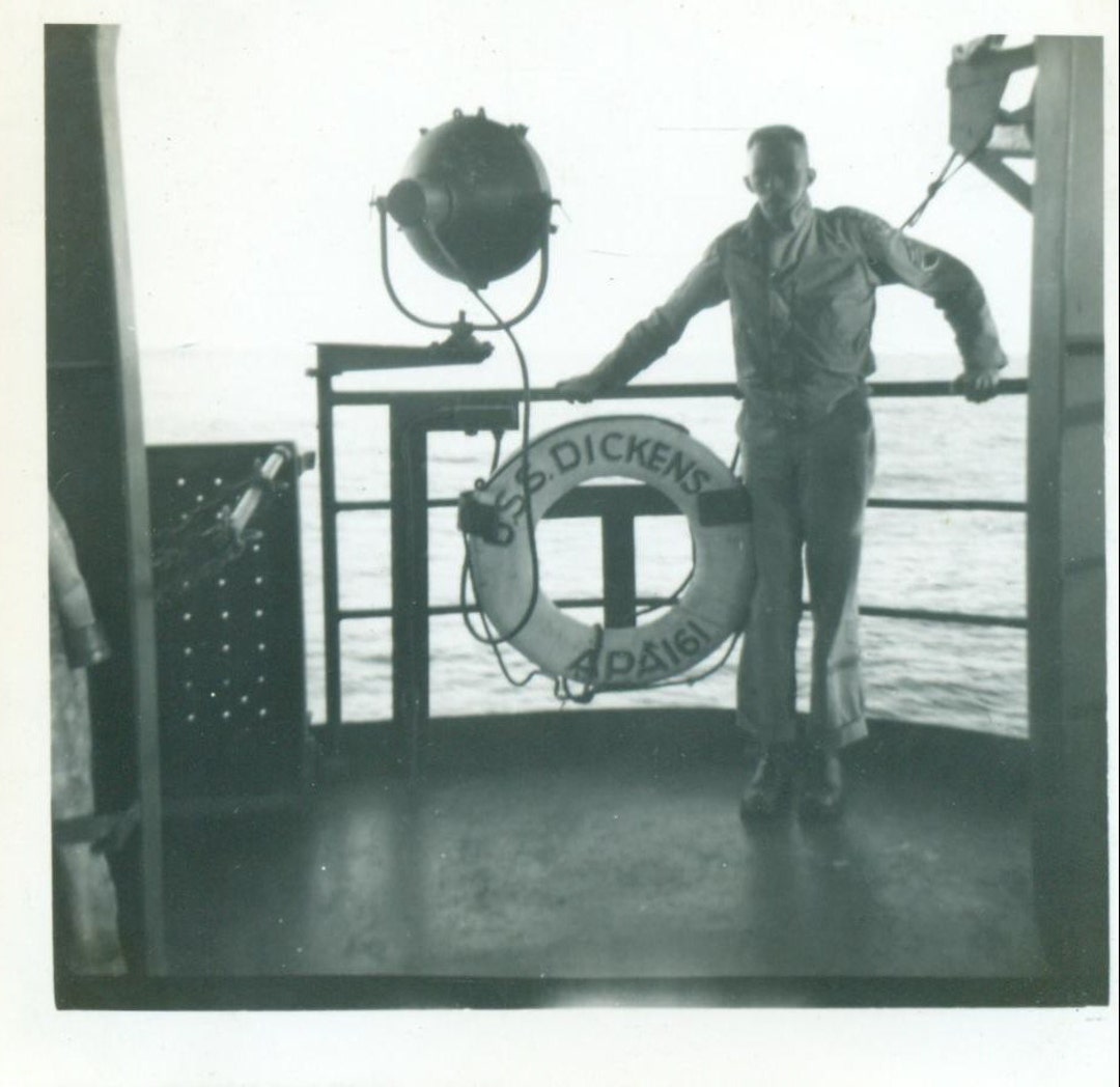 WW2 U.S.S. Dickens Haskell Class Attack Transport Victory Ship Soldier ...