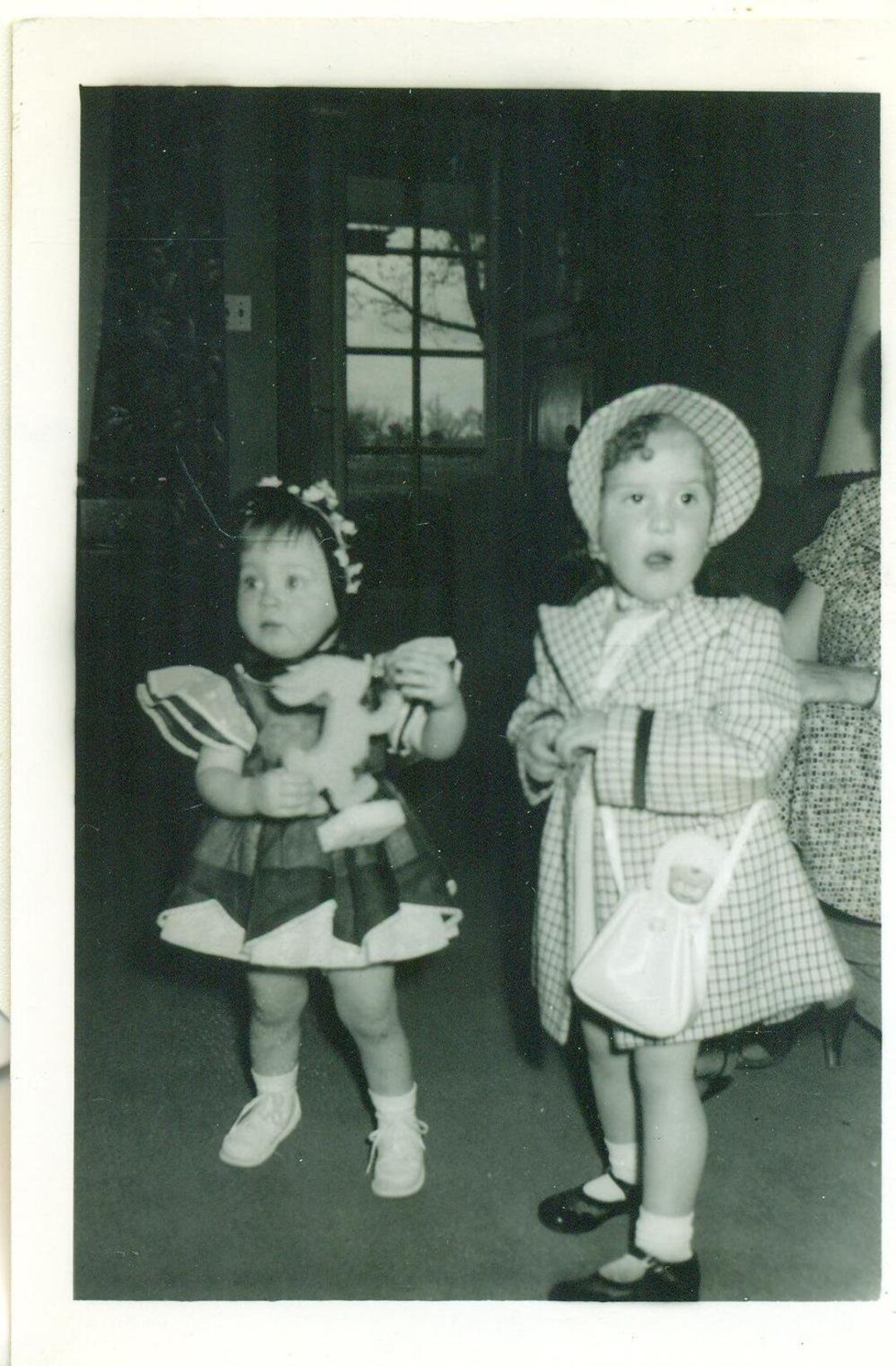 1950s Pamela Mary Girls Over Dressed for Easter Bunny Toy Bonnets Purse ...