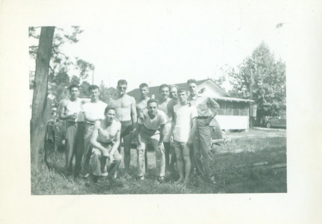50s Young Men Friends Buddy Pal at the Beach Lake Cottage 1950s Vintage ...
