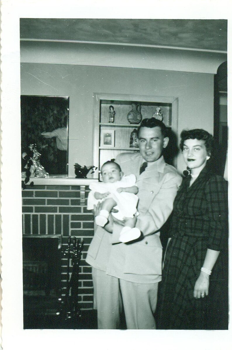 1940s Happy Family Dad Holding New Baby Vicki Jake Joanne 40s - Etsy
