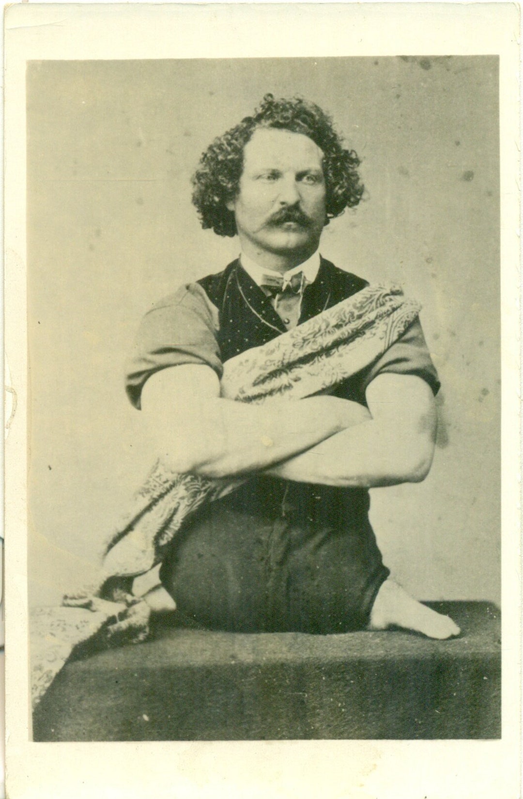 Eli Bowen Circus Sideshow Legless Wonder Acrobat 1910s Antique Portrait ...