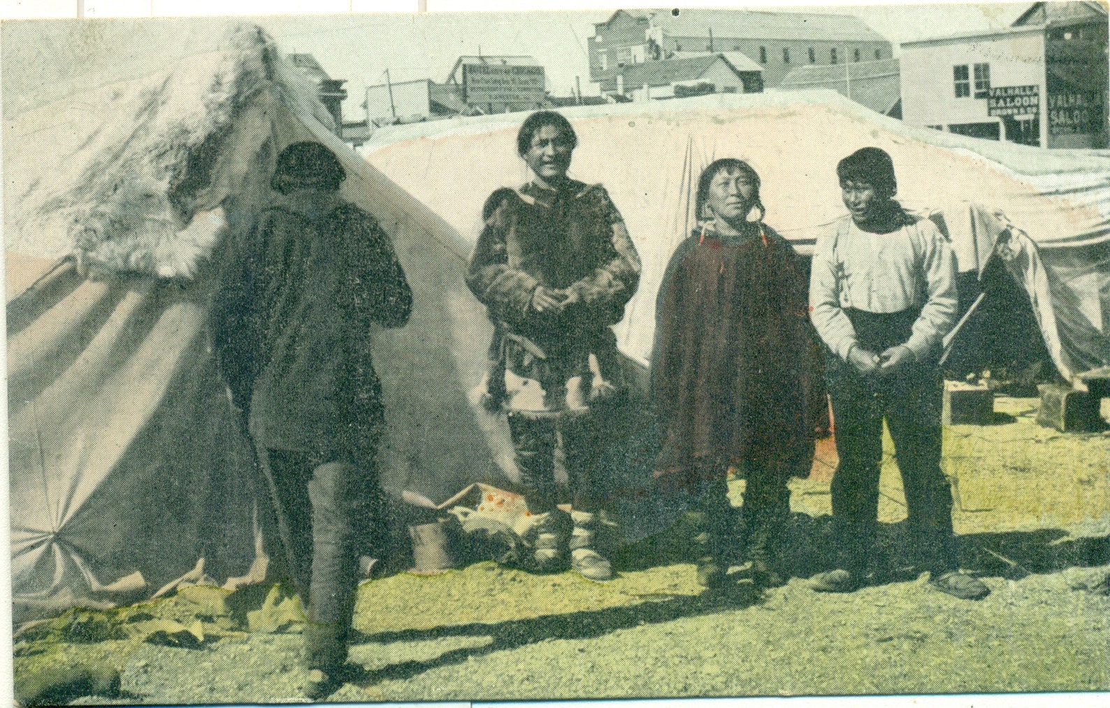 Cape Nome Alaska Traditional Eskimo Home Summer Tent Camp Gold Rush Era ...