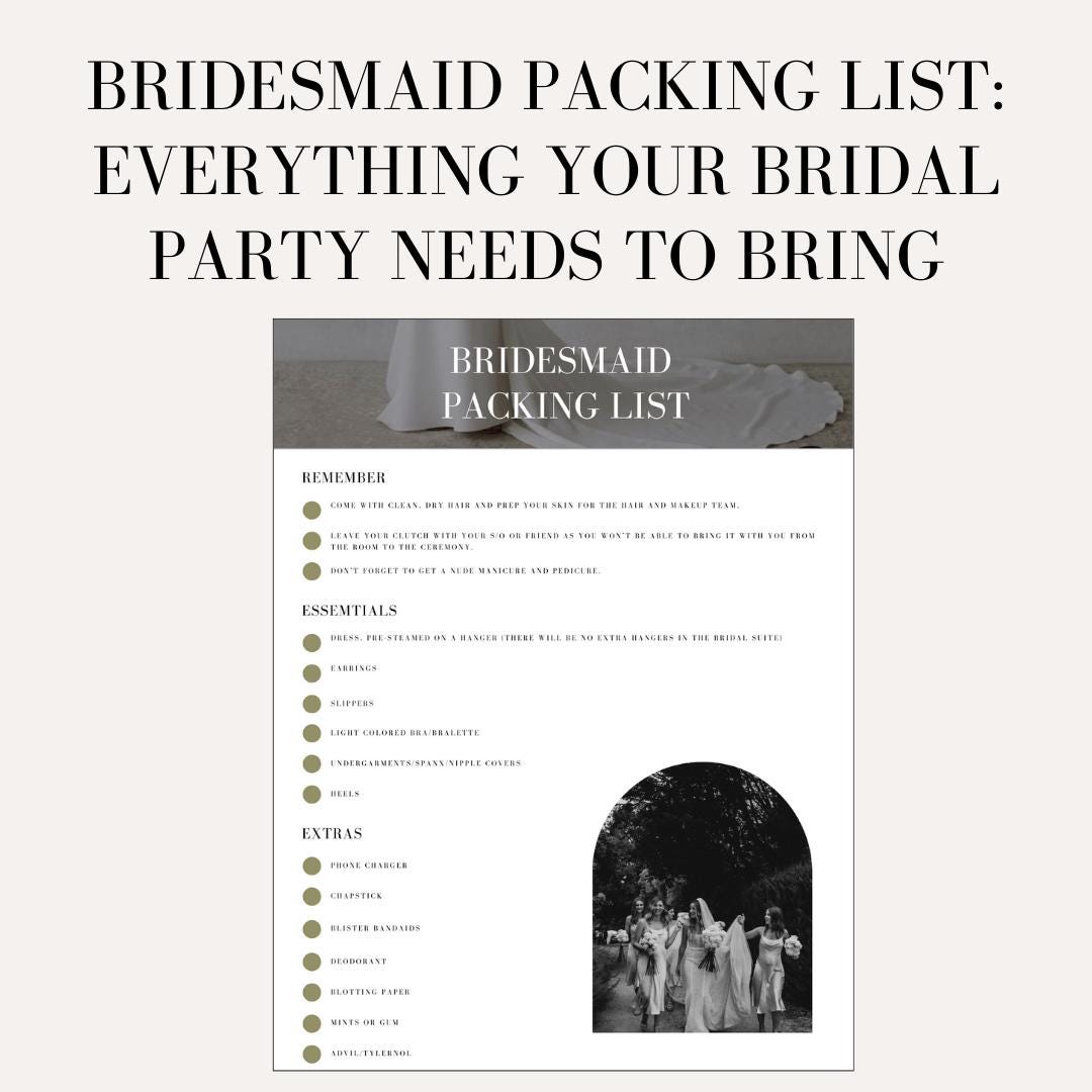 Bridesmaid Wedding Duties Planner: Schedule & Checklist (canva Template ...