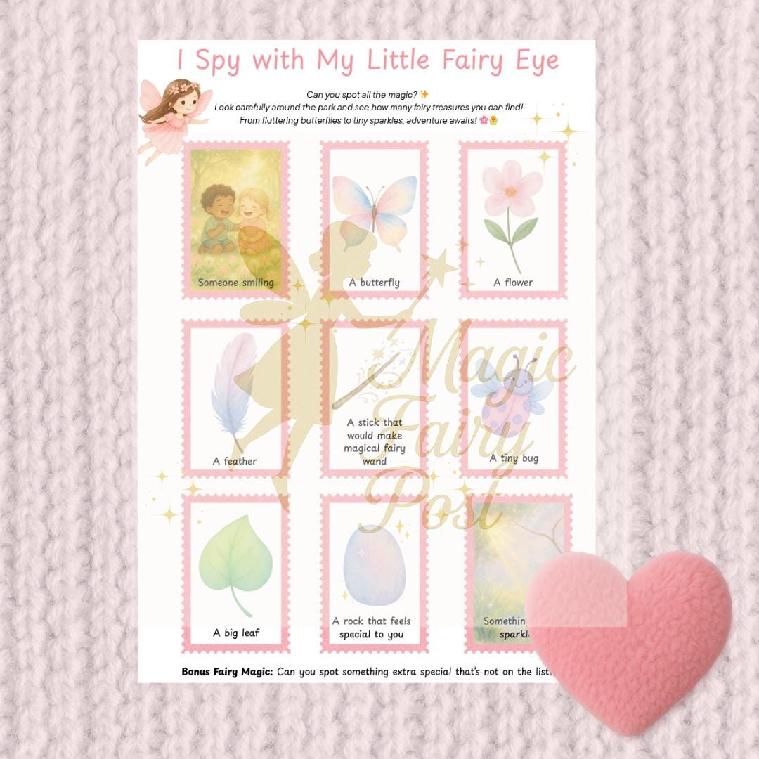 Fairy I-spy Scavenger Hunt Printable | Nature Walk Activity for Kids ...