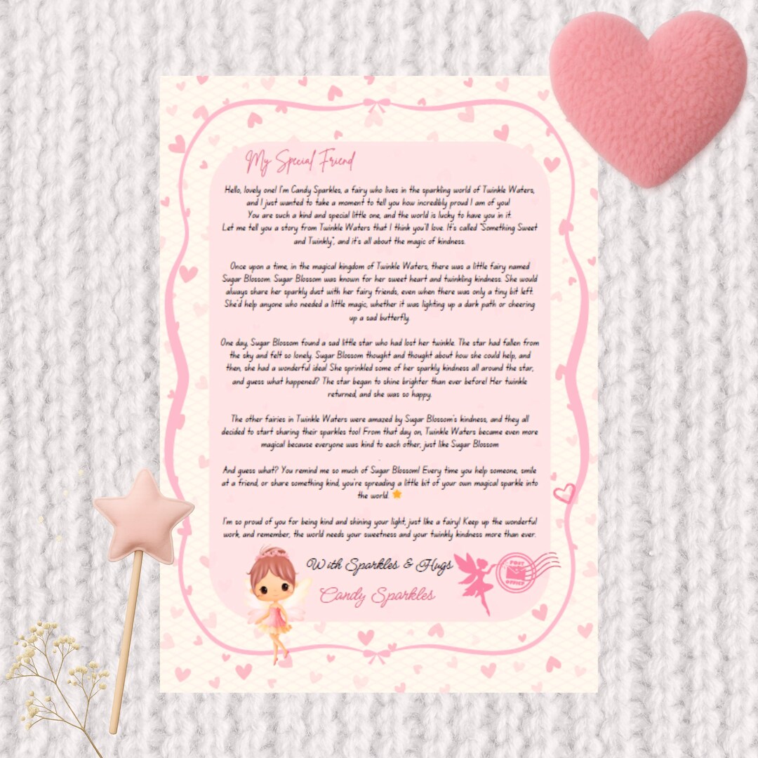 Candy Sparkles Fairy Letter: Magical Gift for Children (digital ...
