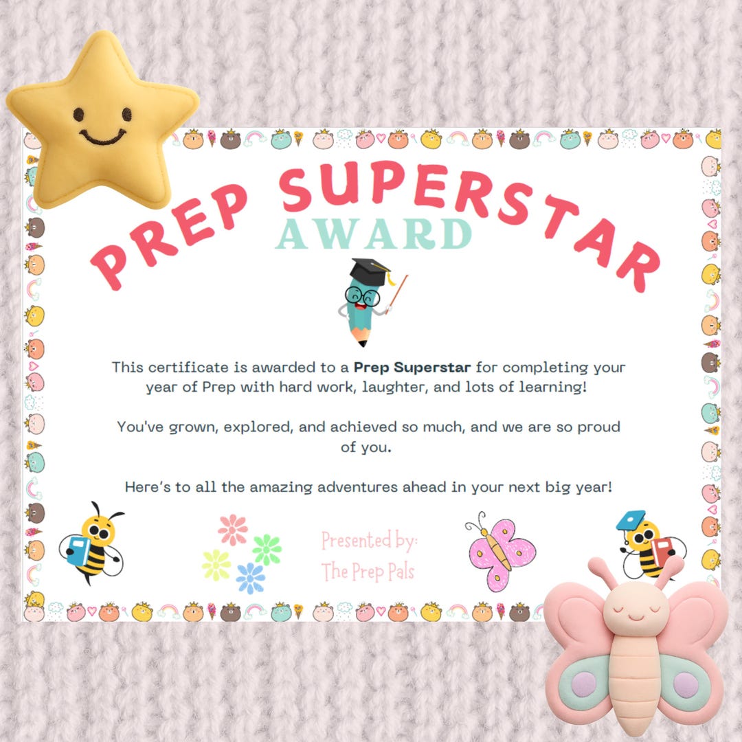 Prep Superstar Award: Digital Certificate (digital Download) - Etsy