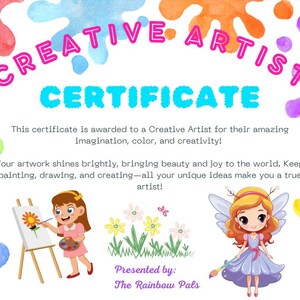 Creative Artist Certificate - Etsy