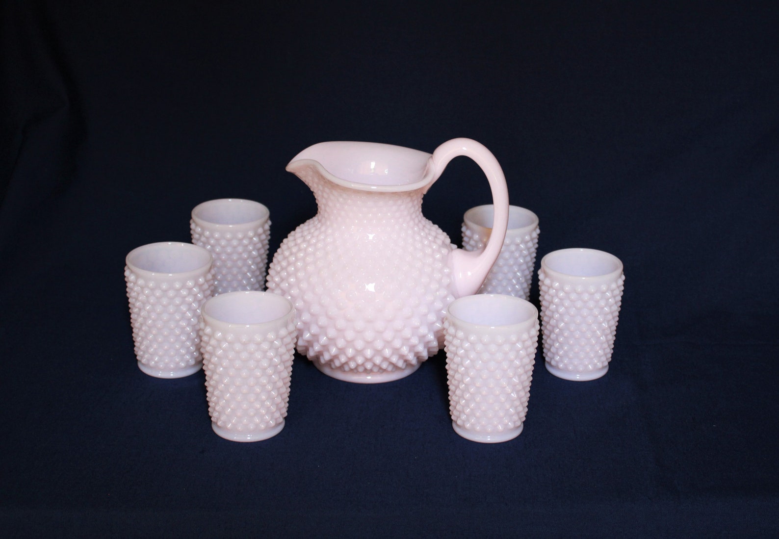 Pink Hobnail Tumblers in Pink Crown Tuscan, Set or 4 or 6 Tumblers - Etsy