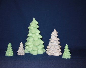 Set of Five. Mosser Glass Jadeite Christmas Trees. - Etsy