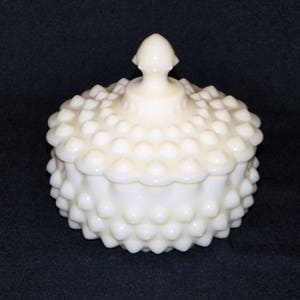 Fenton Hobnail Milk Glass Candy Dish, YOUR CHOICE of Large Hobs ...