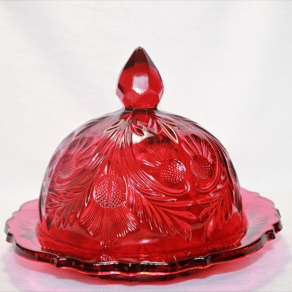 Red Butter Dish - Etsy