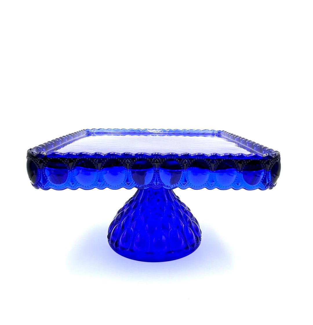 Mosser Square Cake Stand Your CHOICE of Colors Hand Pressed Cake Plate ...