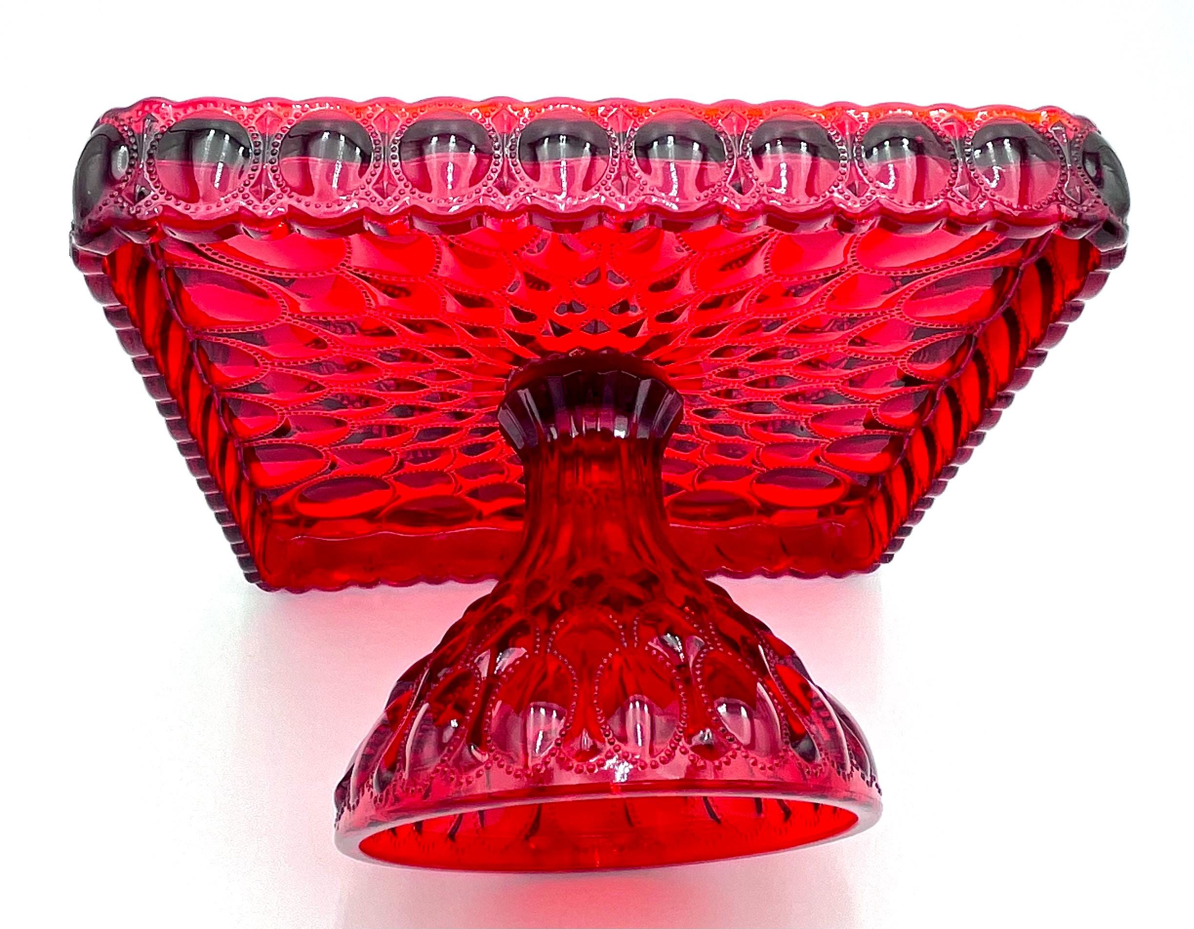 Mosser Red Cake Stand or Cake Plate 10
