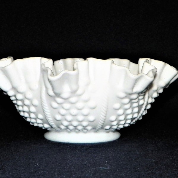 Fenton White Hobnail - Etsy