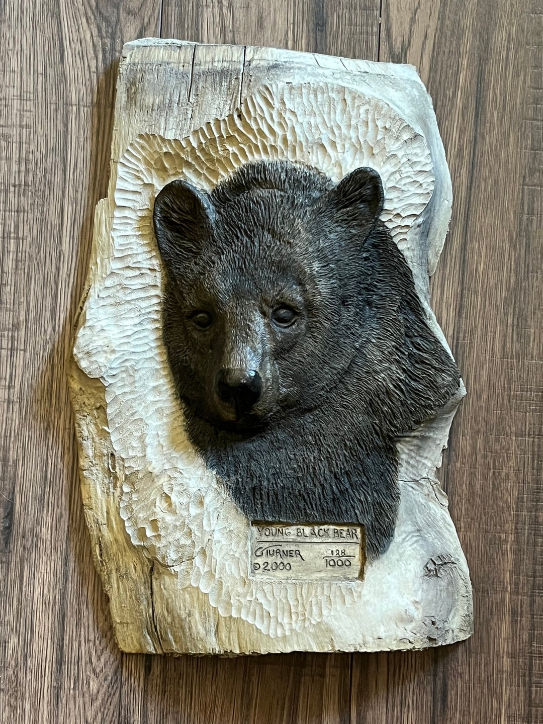 Black Bear Signed by George Turner 2000 Limited Edition Wood Relief ...