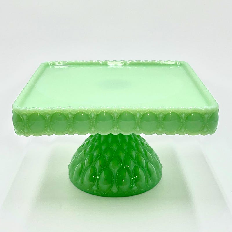 Vintage Green Square Plates - Etsy