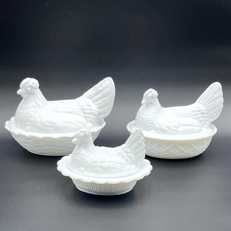 Fenton Glass Hen on a Nest - Etsy