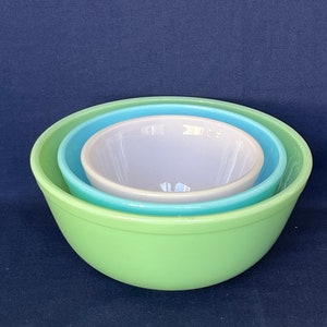 Mosser Mixing Bowls 3 Piece Set of Farmhouse Nesting Bowls Jadeite ...